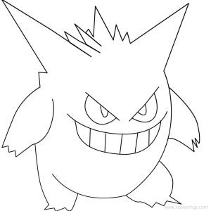 Printable Gengar Pokemon Coloring Pages - XColorings.com