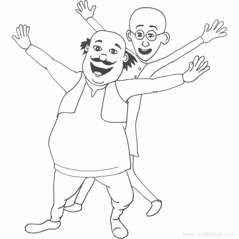 Motu Patlu Coloring Pages Hand Drawing - XColorings.com