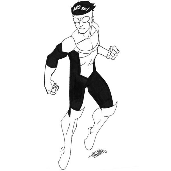 Invincible is Running Coloring Pages - XColorings.com
