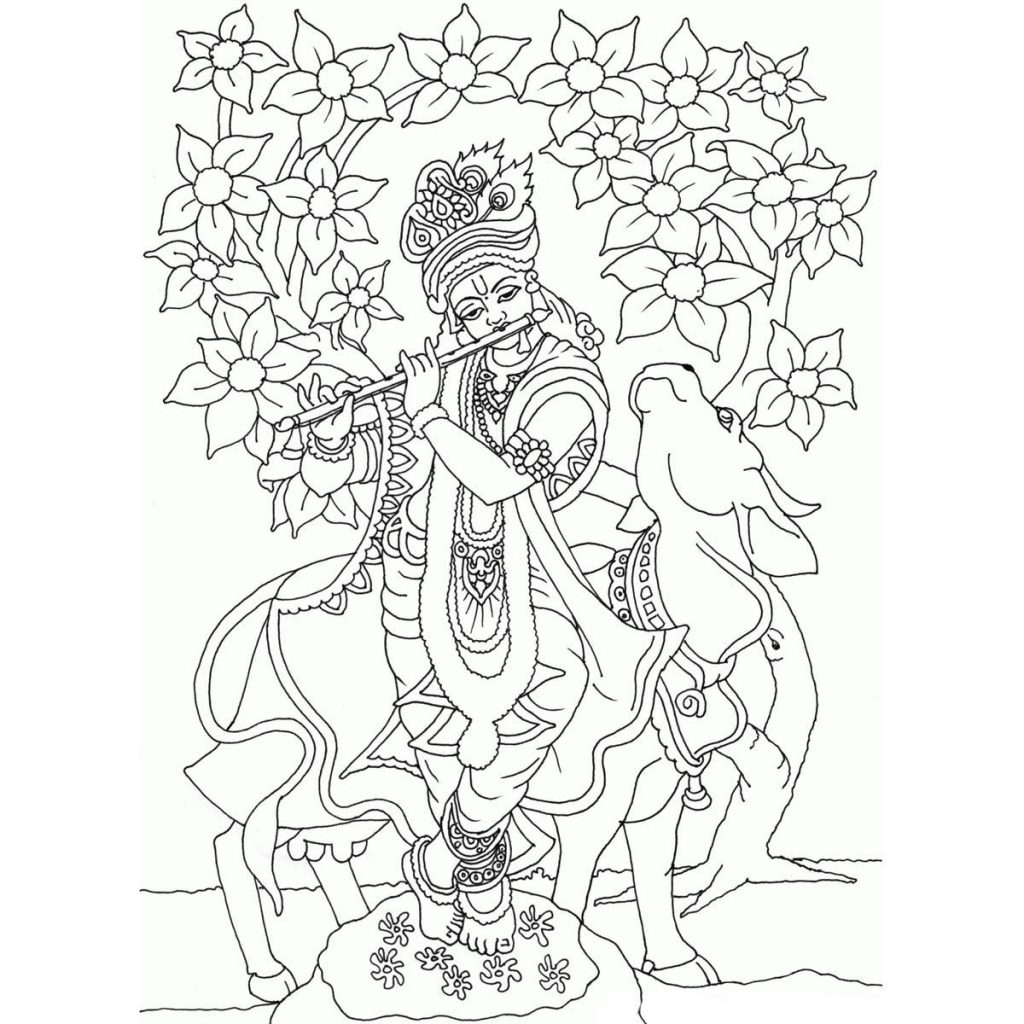 Little Lord Krishna Coloring Pages Printable - XColorings.com