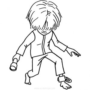 Little Nightmares Coloring Pages Mono Printable - XColorings.com