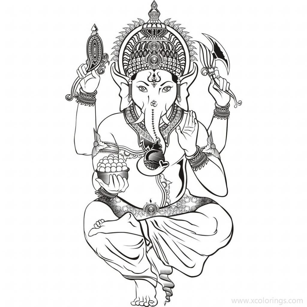 Ganesh Coloring Pages - Page 2 of 2 - XColorings.com