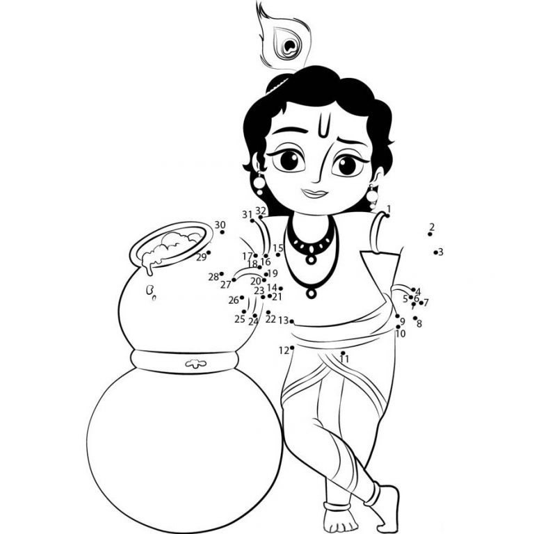 Krishna Coloring Pages - XColorings.com