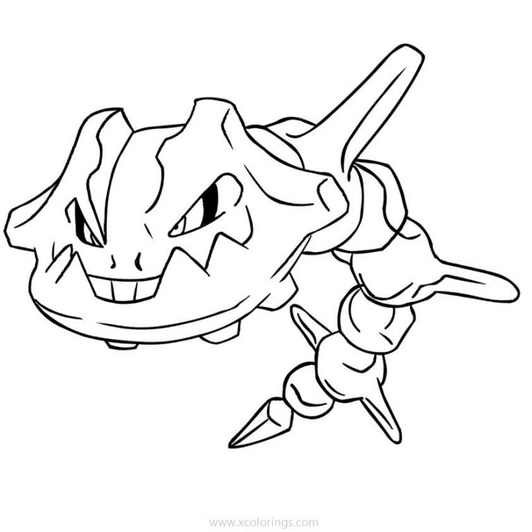 Pokemon Mega Steelix Coloring Page Coloring Pages