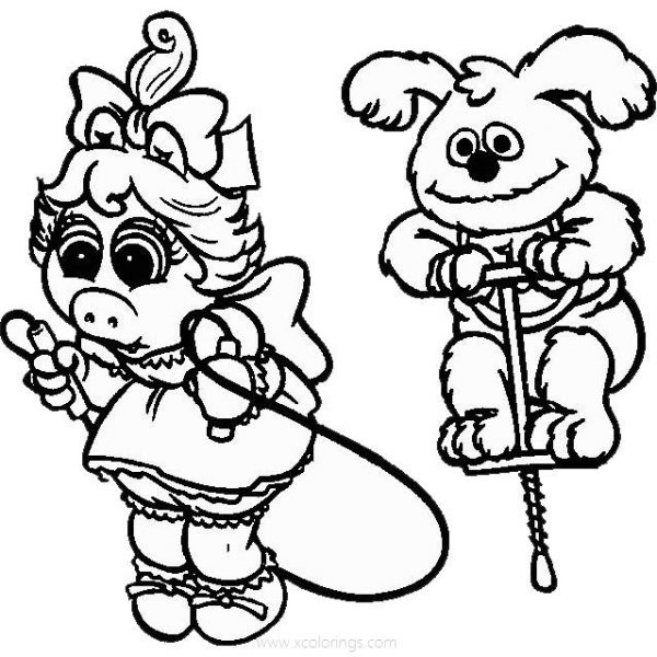 Muppet Babies Coloring Pages Cute Miss Piggy - XColorings.com