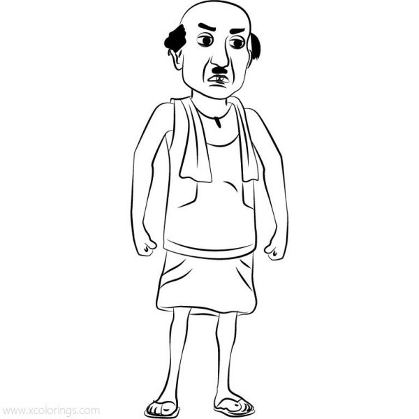Motu Patlu Coloring Pages Hand Drawing - XColorings.com