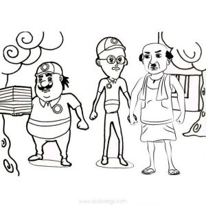 Printable Motu Patlu Coloring Pages - XColorings.com
