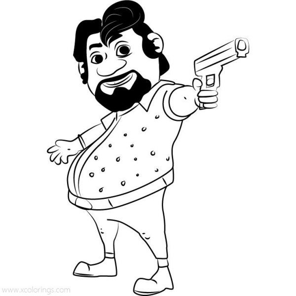 Motu Patlu Coloring Pages Sketch Coloring Page