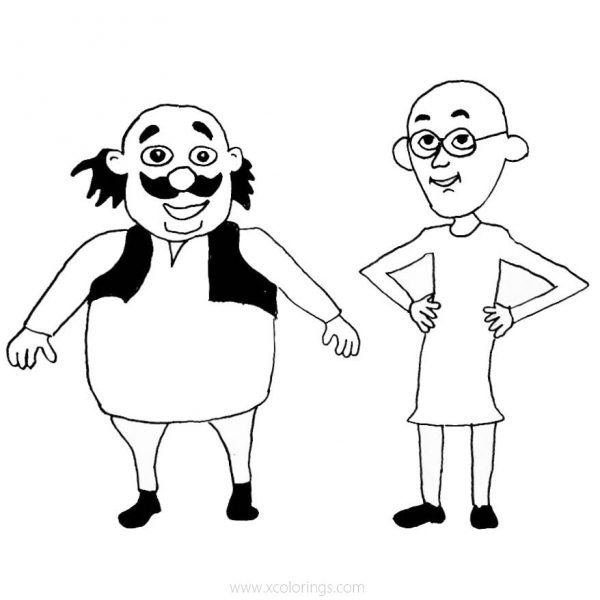 Motu Patlu Coloring Pages - XColorings.com