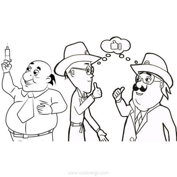 Characters from Motu Patlu Coloring Pages - XColorings.com
