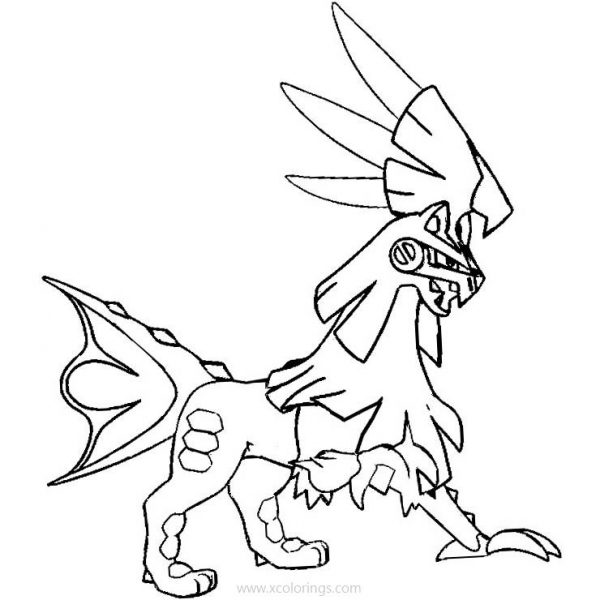 Lycanroc Midnight Form Pokemon Coloring Pages - XColorings.com