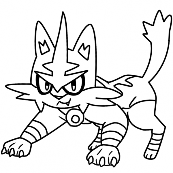 Lycanroc Pokemon Sun and Moon Coloring Pages - XColorings.com