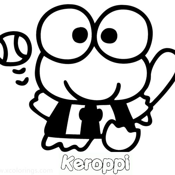 Keroppi Coloring Pages Black and White - XColorings.com